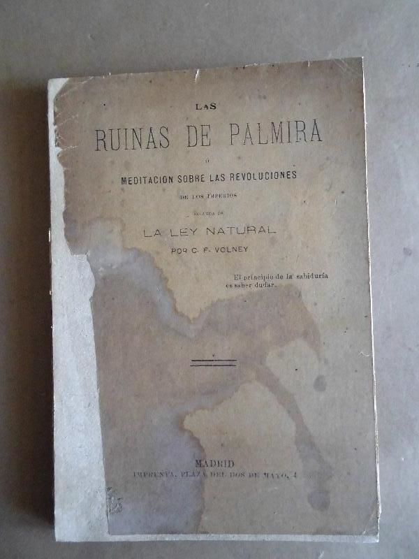 Las Ruinas de Palmira o Meditación sobre las Revoluciones de los ...