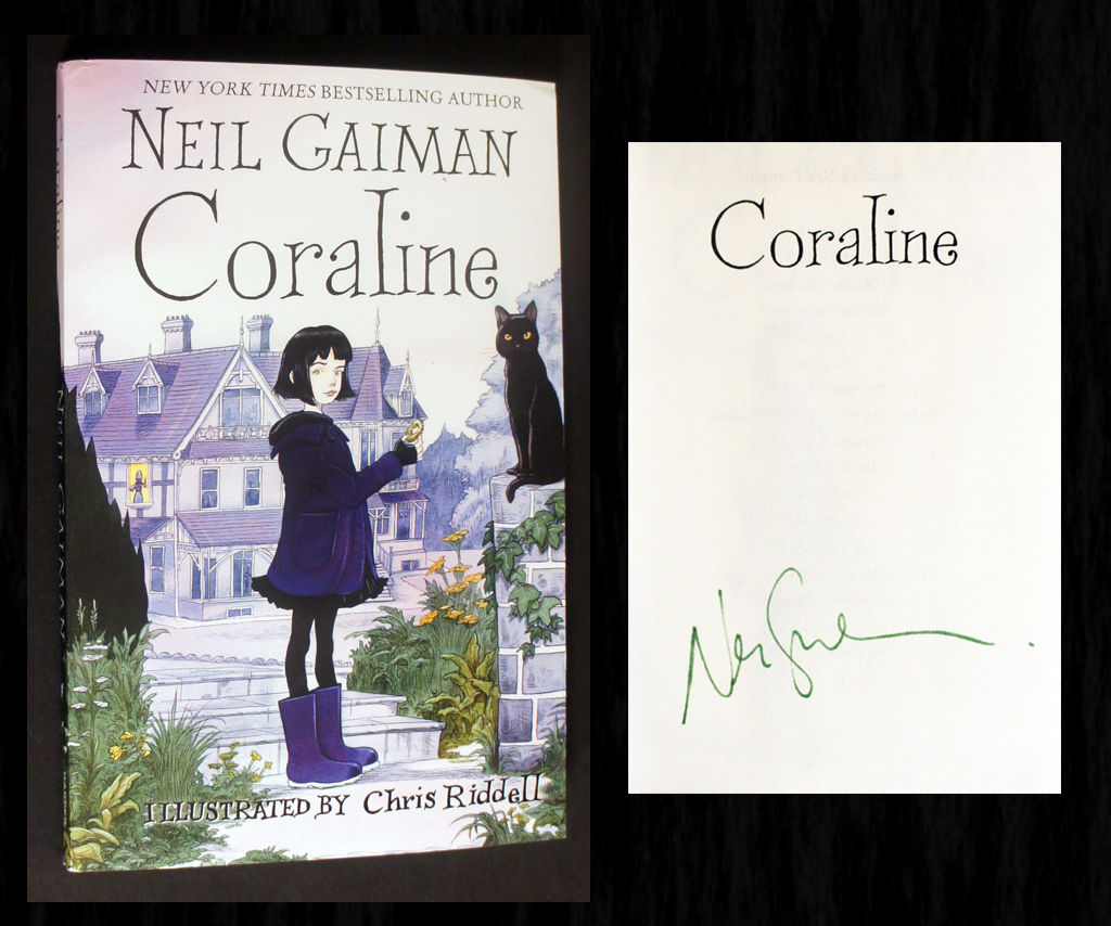 Coraline (Signed by Neil Gaiman) by Gaiman, Neil; Riddell, Chris ...