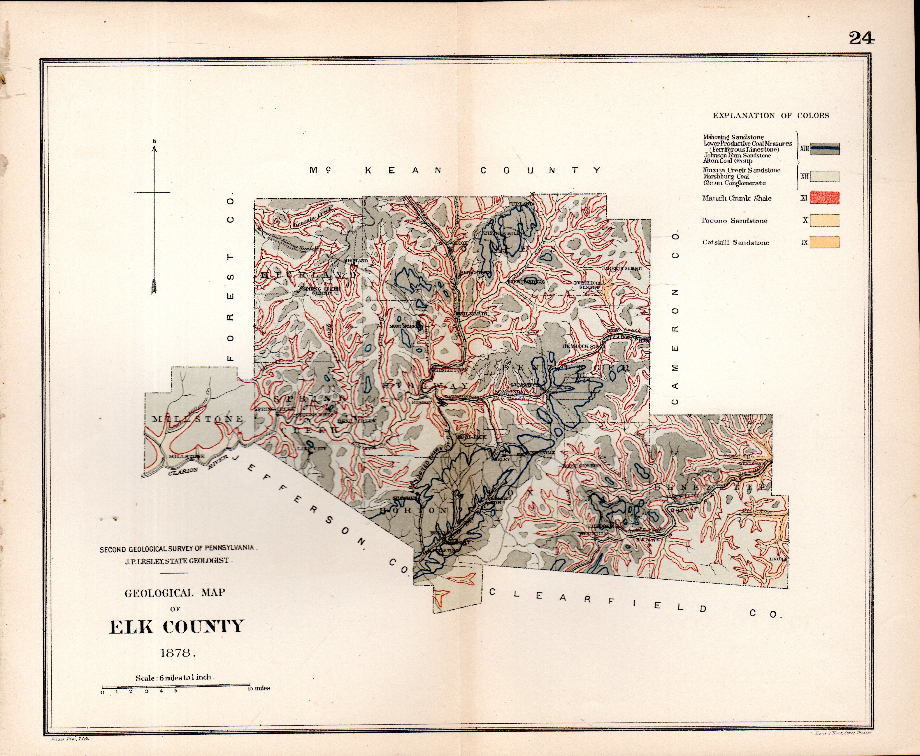 Elk County Pennsylvania Map