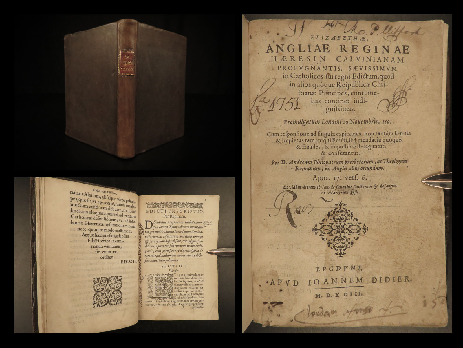 Elizabethae, Angliae Reginae haeresin Caluinianam propugnantis ...