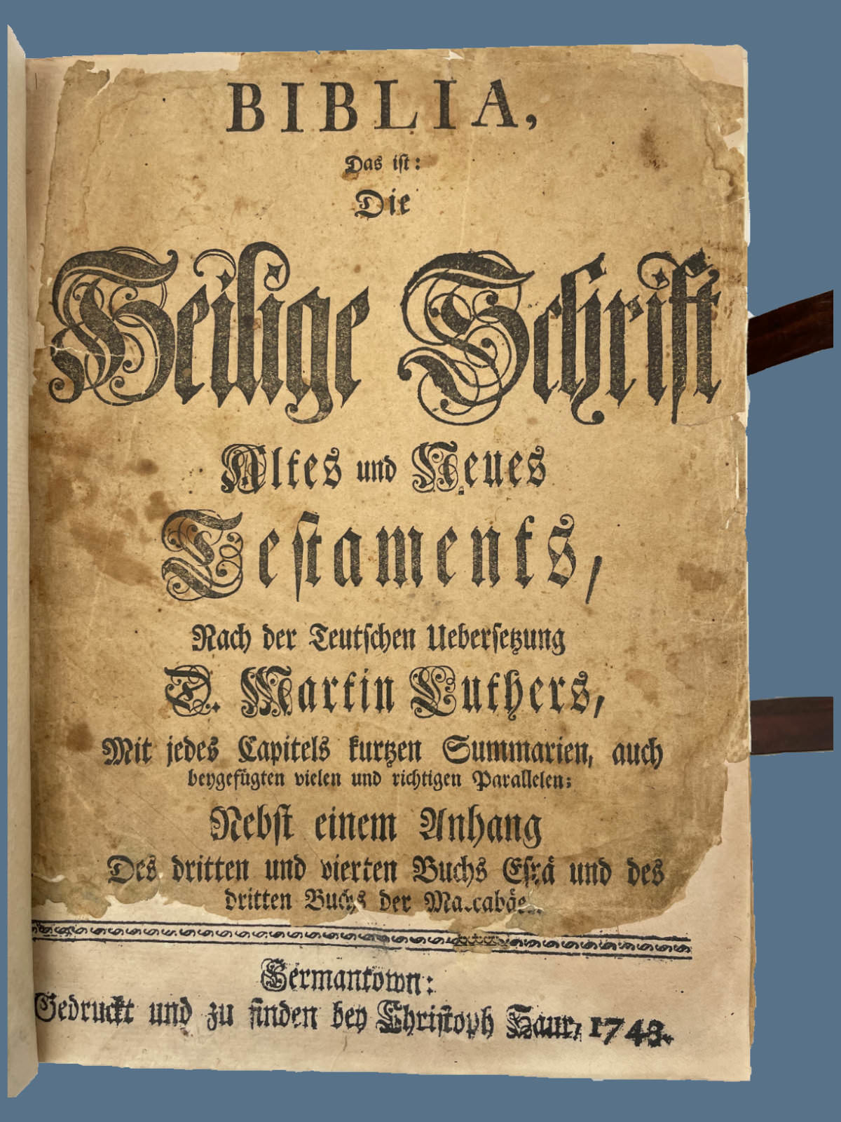 Biblia, das ist: Die Heilige Schrift Altes und Neues Testaments. Nach ...