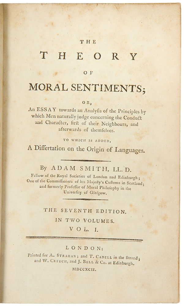 The Theory of Moral Sentiments ... The Seventh Edition by SMITH, Adam ...