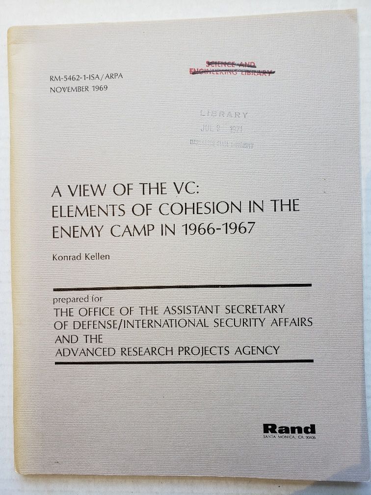 View of the VC:Elements of cohesion in the enemy Camp in 1966-1967 by ...