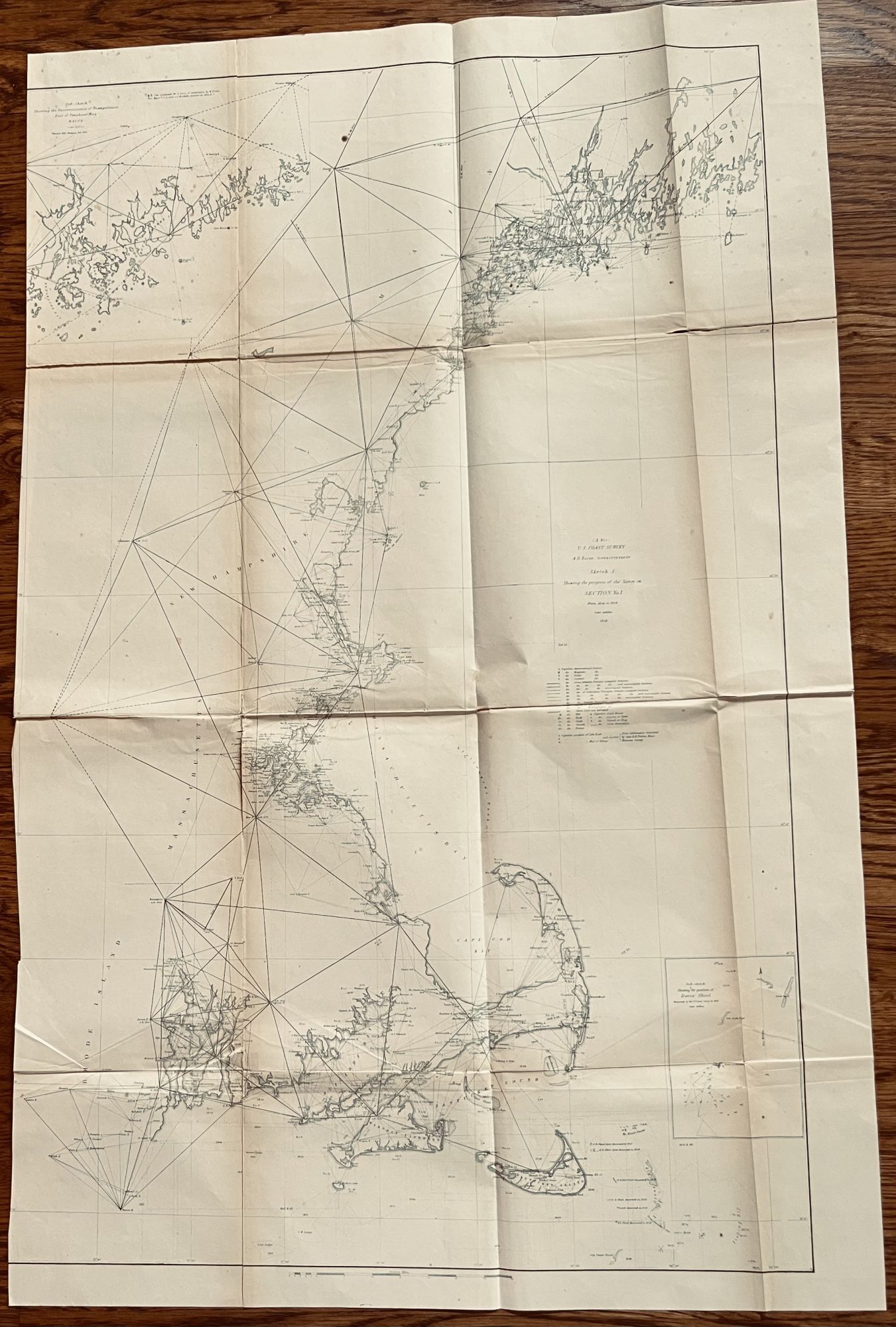 Sketch Showing the progress in Section No. 1 U. S. Coast Survey from ...