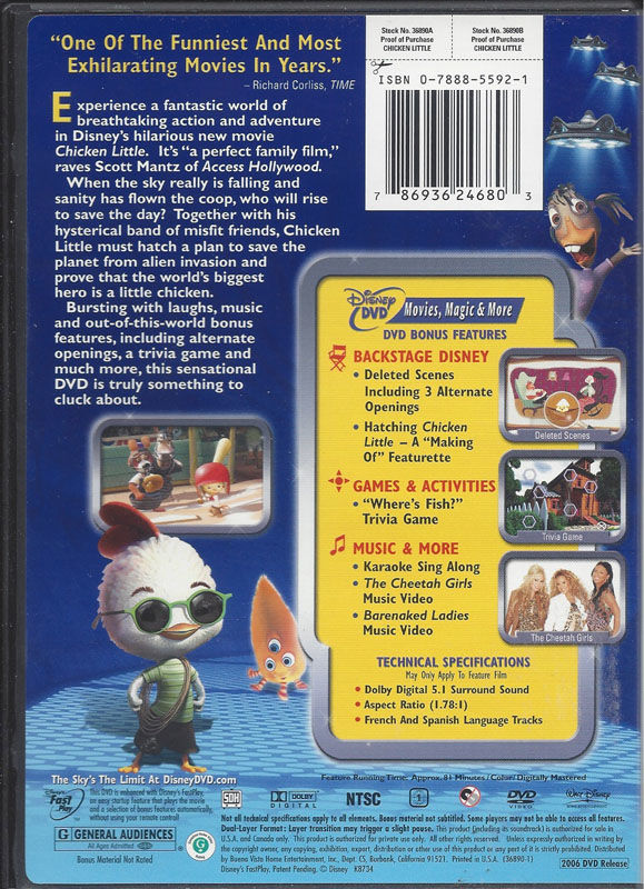 Chicken Little Dvd Disney