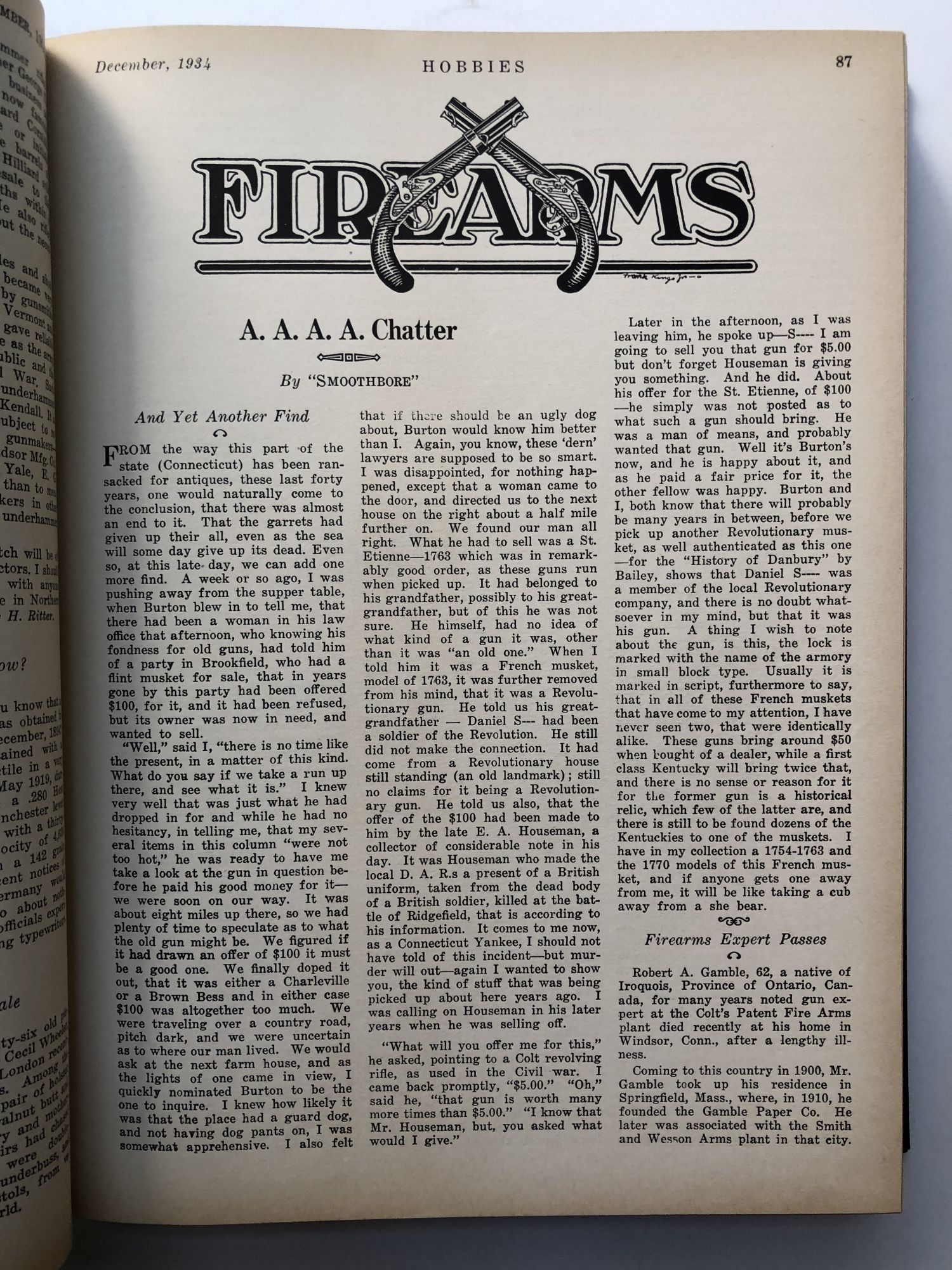 BIBLIO | Bound volume of the Firearms section of HOBBIES A Magazine for ...