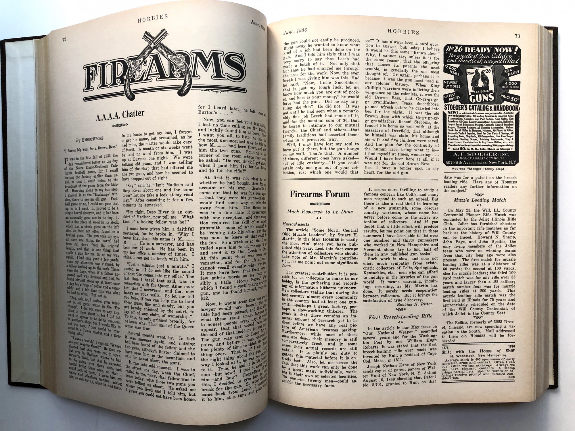 BIBLIO | Bound volume of the Firearms section of HOBBIES A Magazine for ...