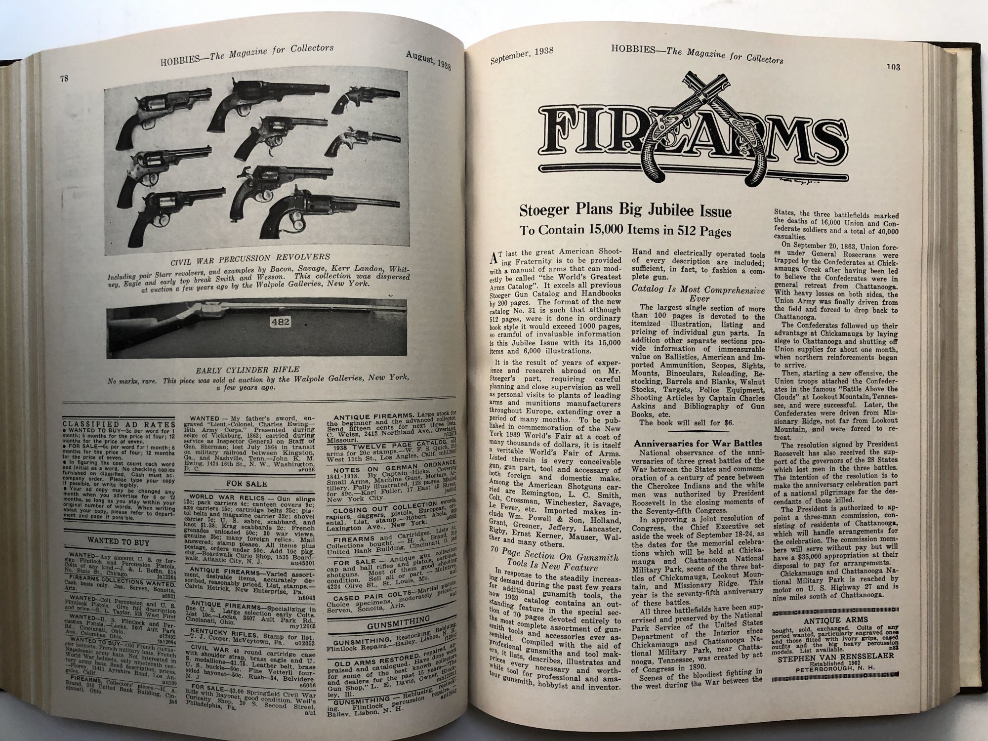 BIBLIO | Bound volume of the Firearms section of HOBBIES A Magazine for ...