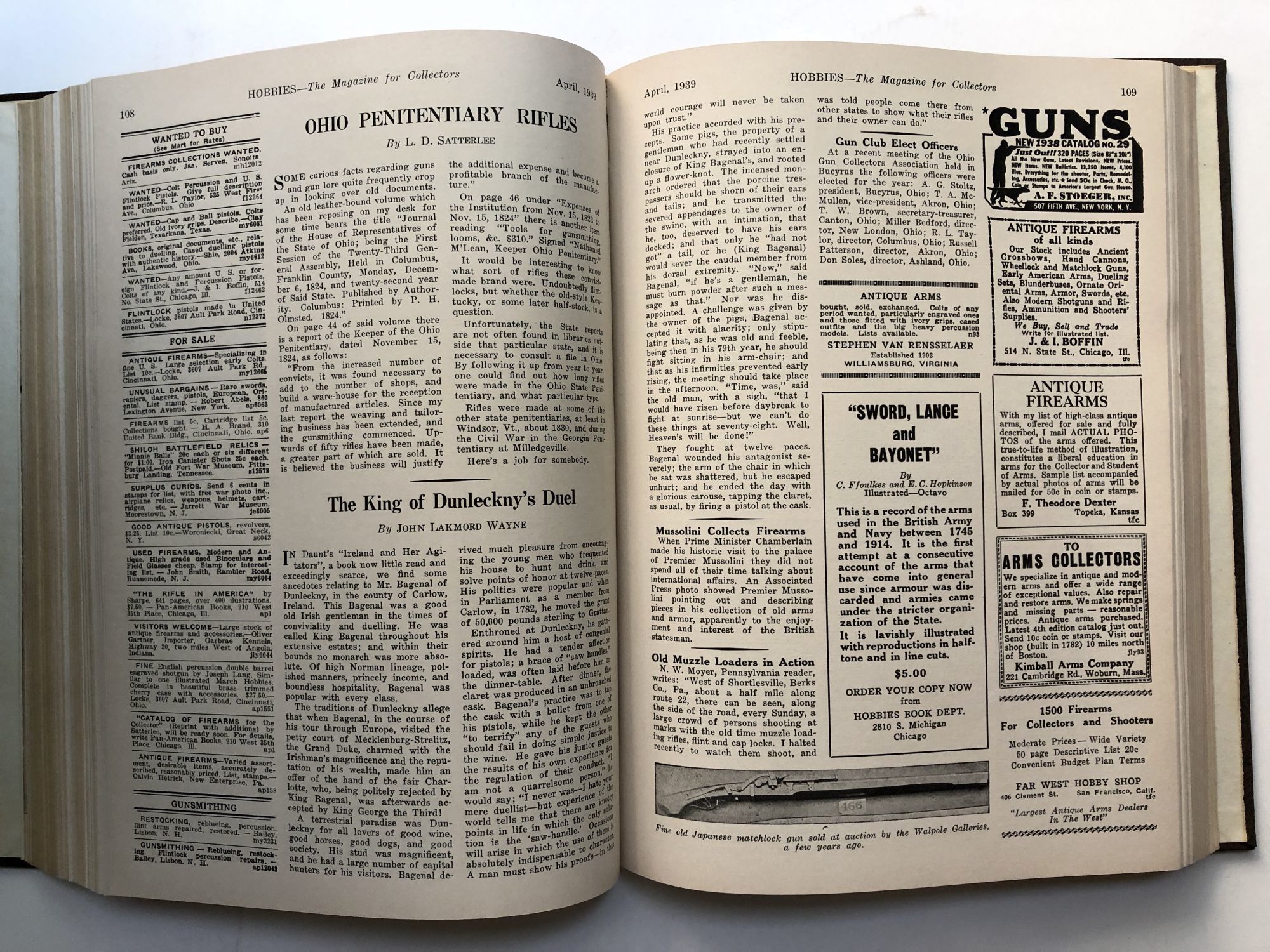 BIBLIO | Bound volume of the Firearms section of HOBBIES A Magazine for ...