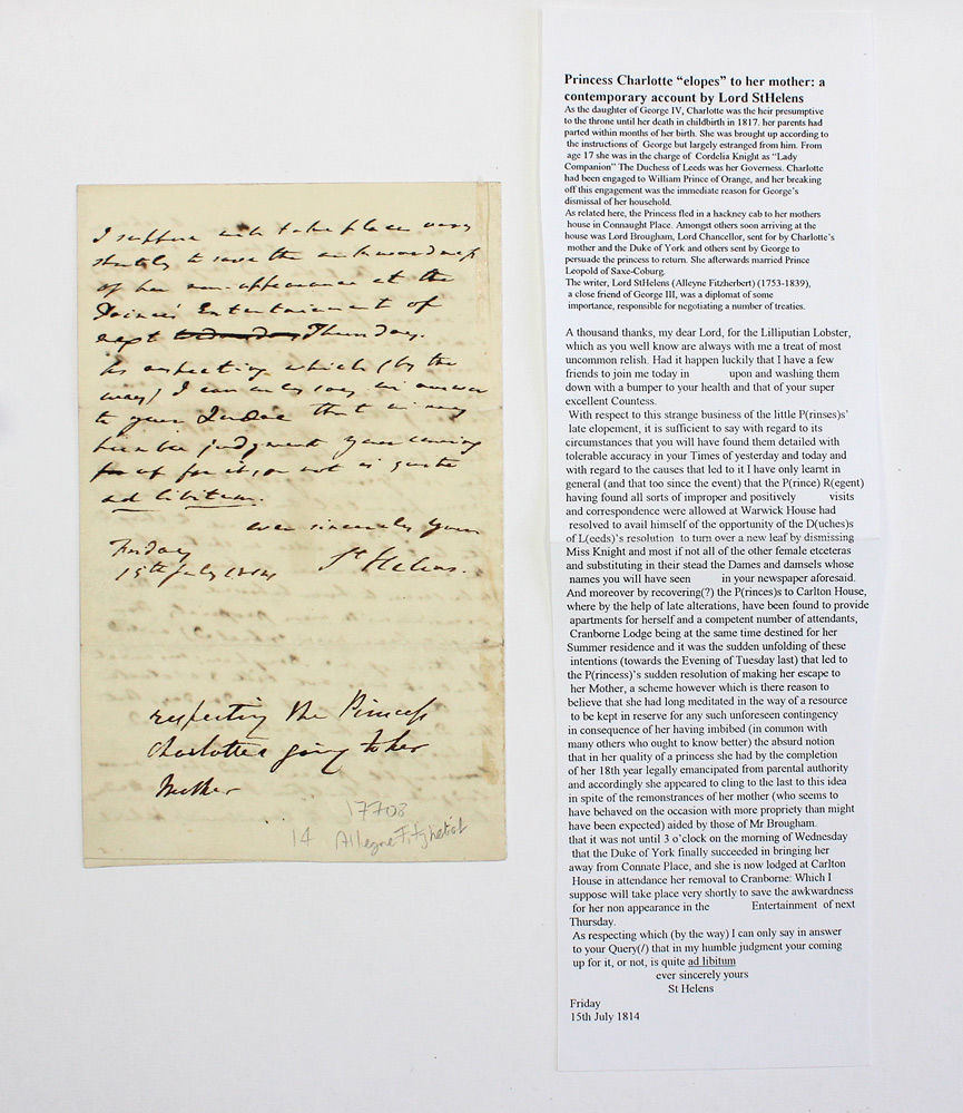 An Original Handwritten and Signed Letter by Diplomat Alleyne ...