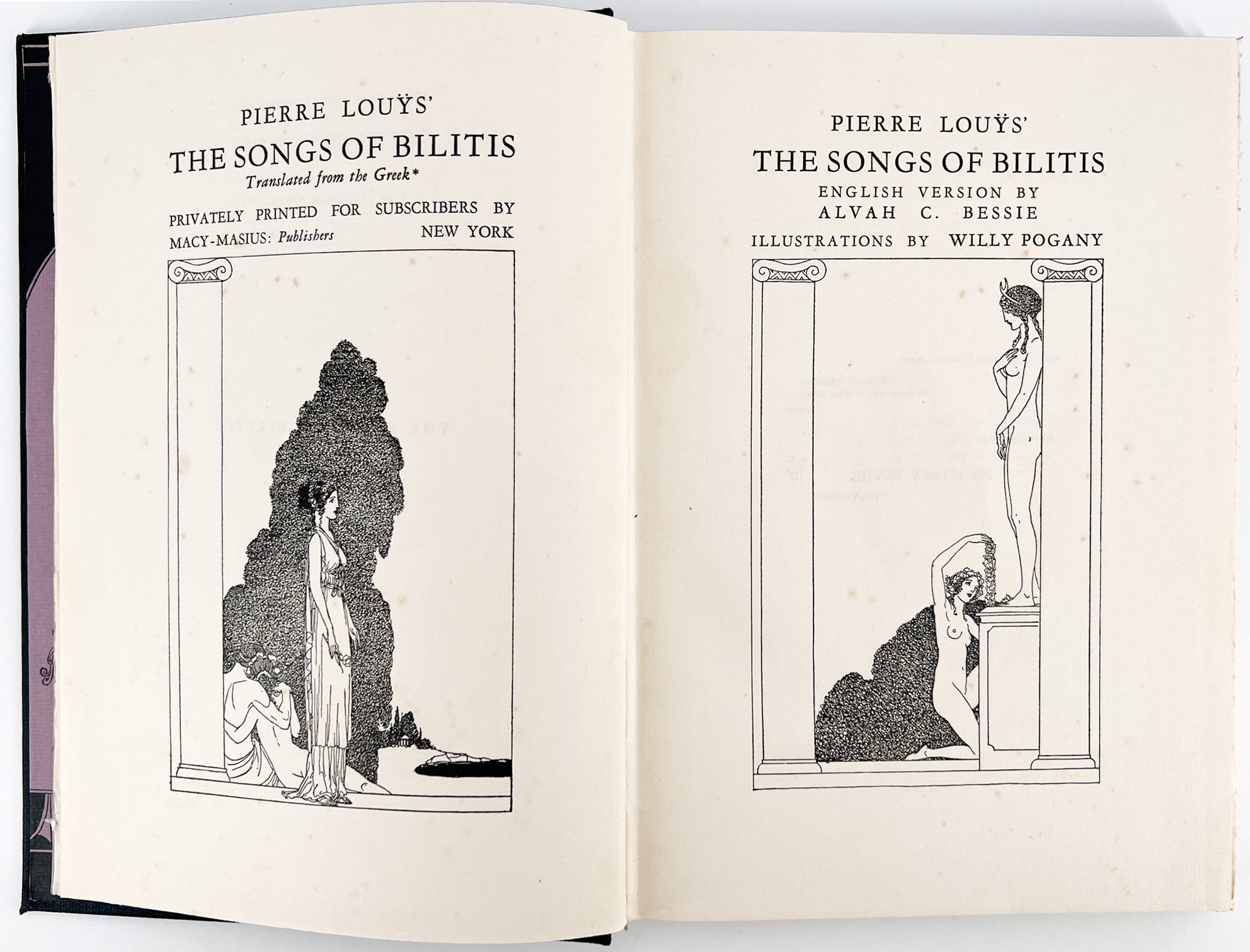 BIBLIO | The Songs of Bilitis by Louÿs, Pierre / Willy Pogany ...