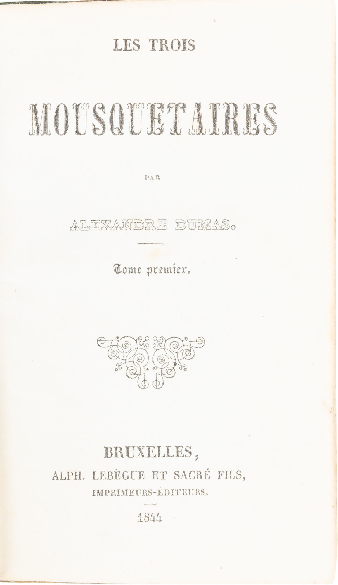 Les Trois Mousquetaires; [The Three Musketeers] by Dumas, Alexandre ...
