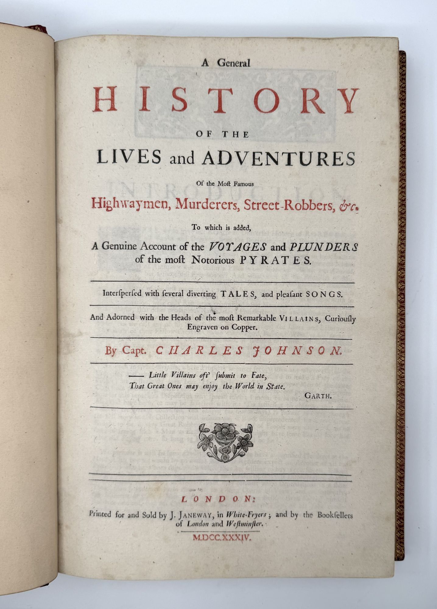 A General History of the Lives and Adventures of the Most Famous ...