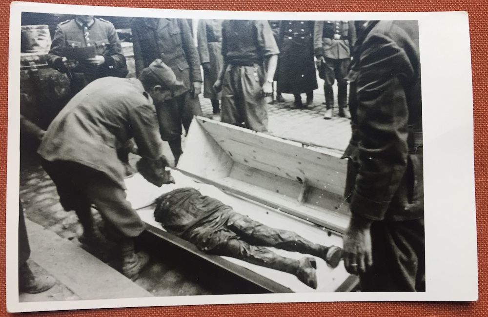 17 yr old girl without head" real photo postcard of victim of Dresden ...