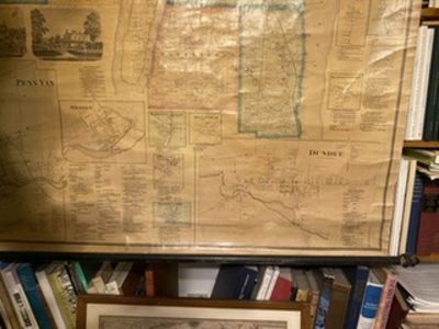 Antique Wall Map of Yates County, NY 1865 - Rare Surveyed Map with ...