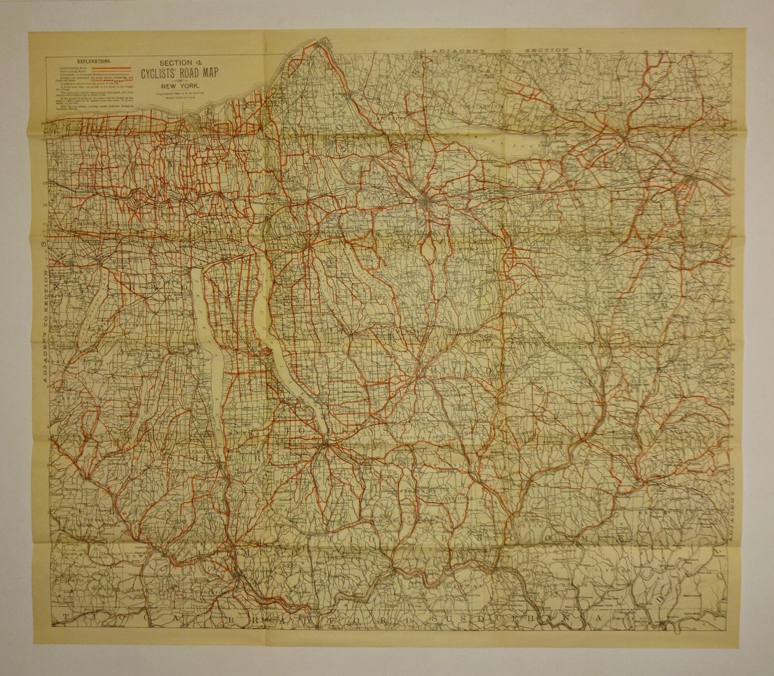 CYCLISTS' ROAD MAP of New York (5 Maps) with Storage Pouch, Adirondacks ...