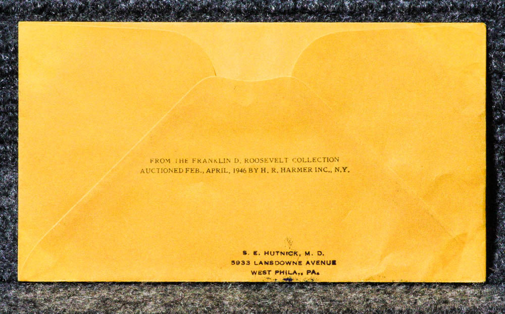 Roosevelt Visit Naval Cachet Addressed To Franklin D. Roosevelt From ...