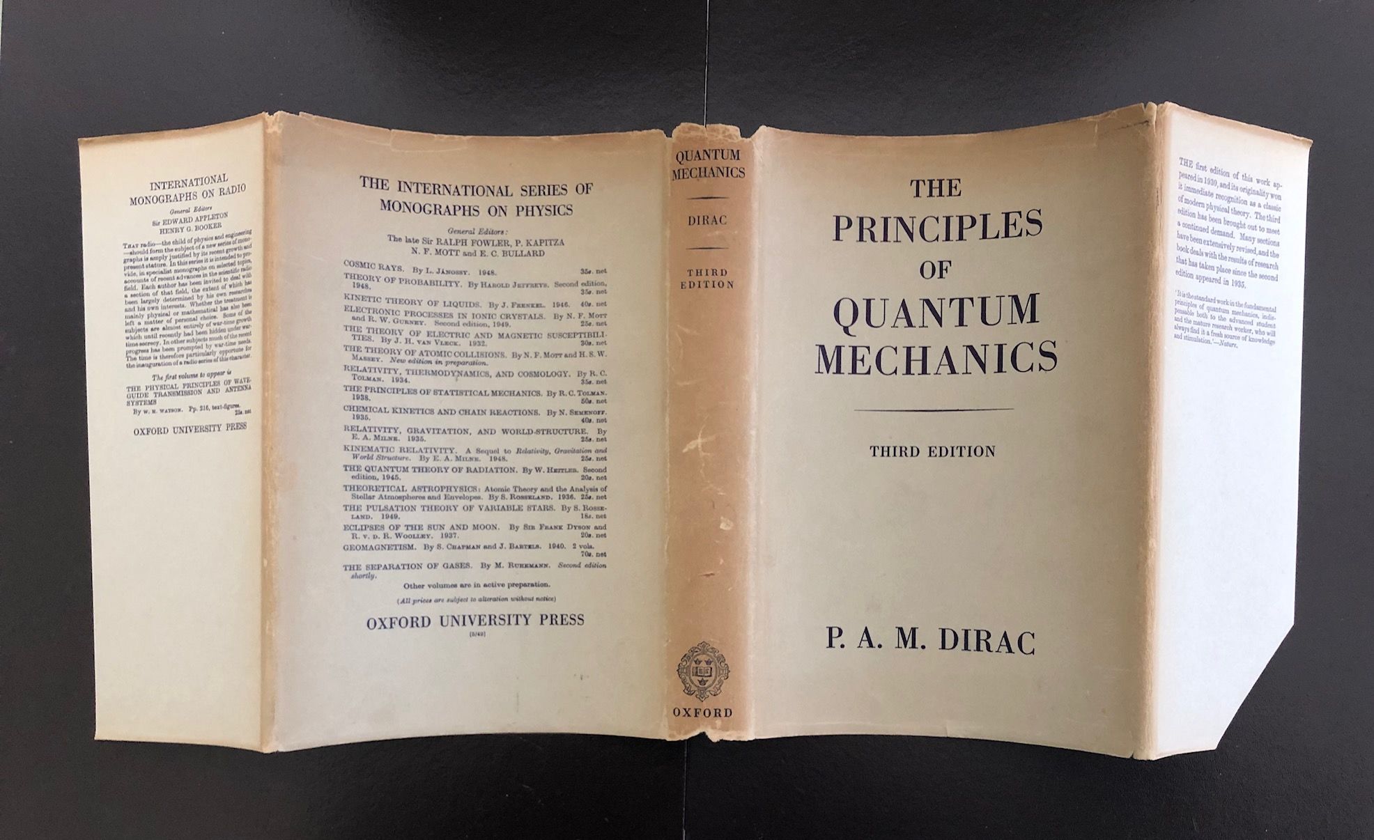 The Principles Of Quantum Mechanics : The Revised Third Edition by ...