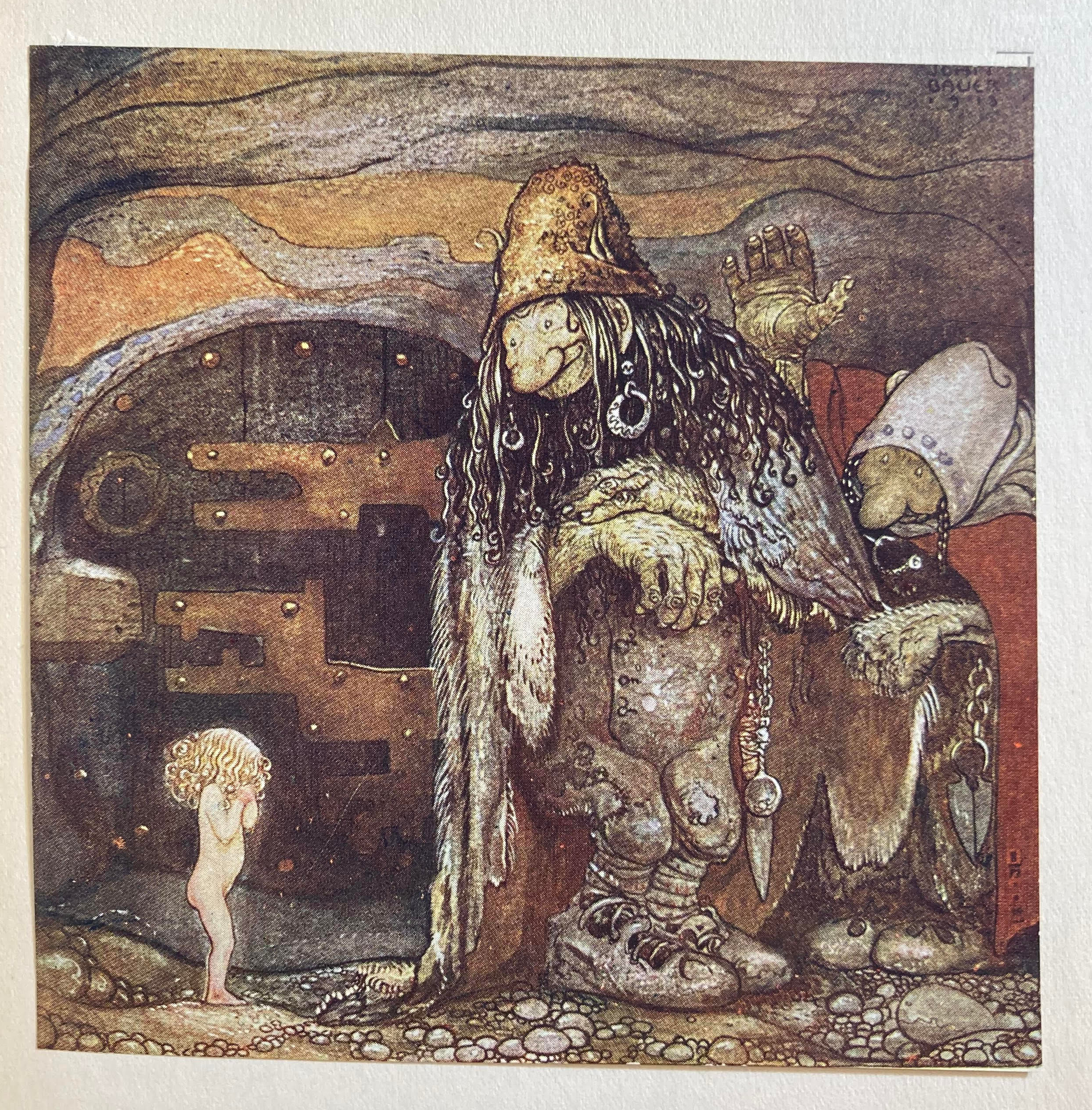 Bland Tomtar Och Troll by John Bauer | White cloth stamped in gold with ...