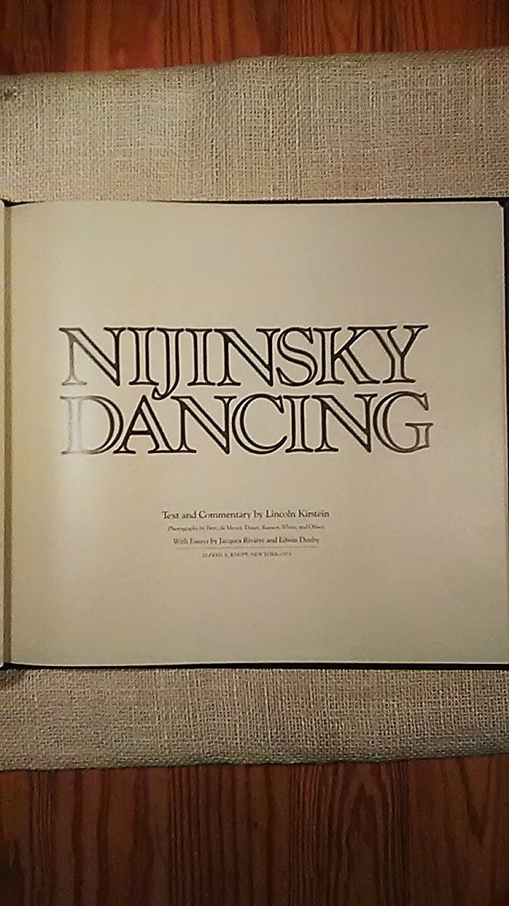 Nijinsky Dancing by Lincoln Kirstein - First - 1975 - from Book & Pen ...