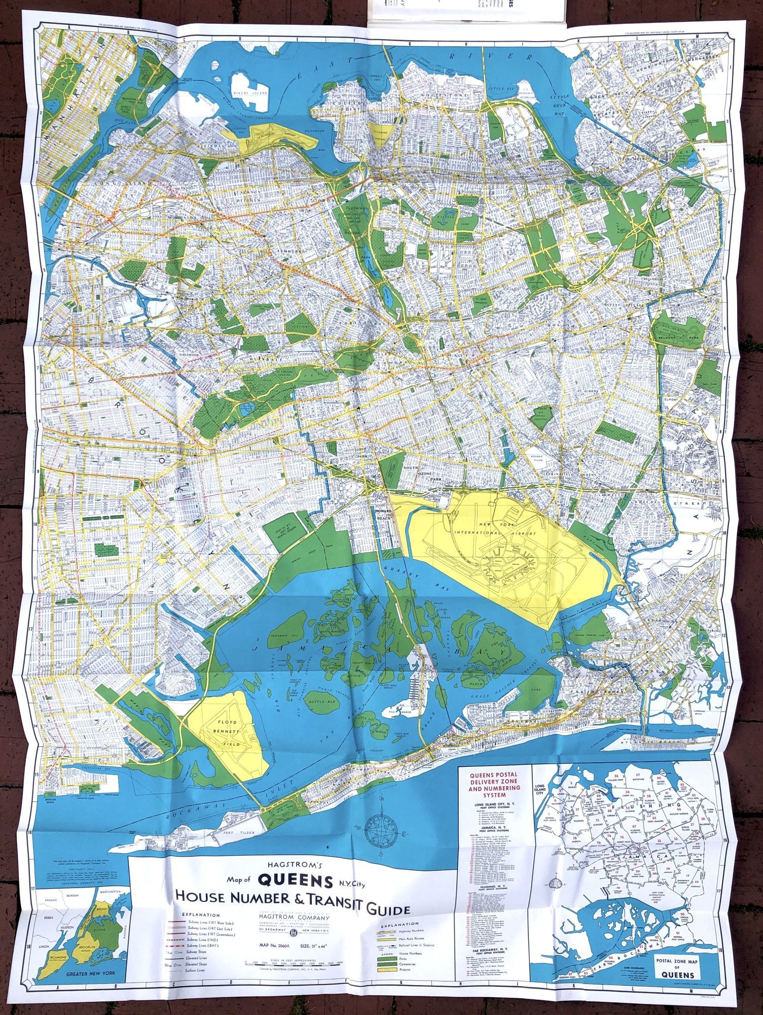 Hagstrom's Map of Queens, New York, ca. 1961 by Hagstrom Company ...