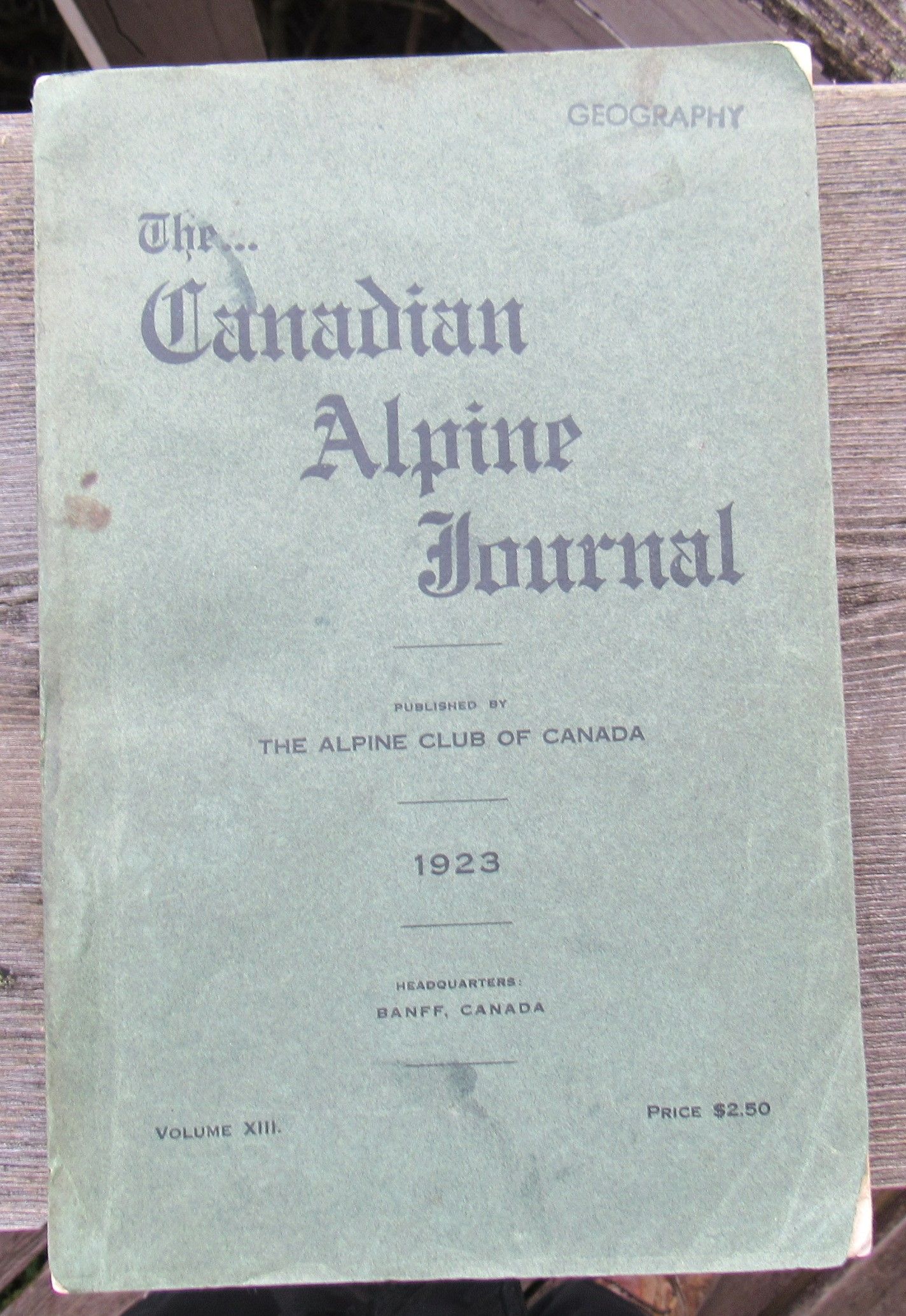 The Canadian Alpine Journal 1923 volume XIII thirteen by Alpine Club of ...
