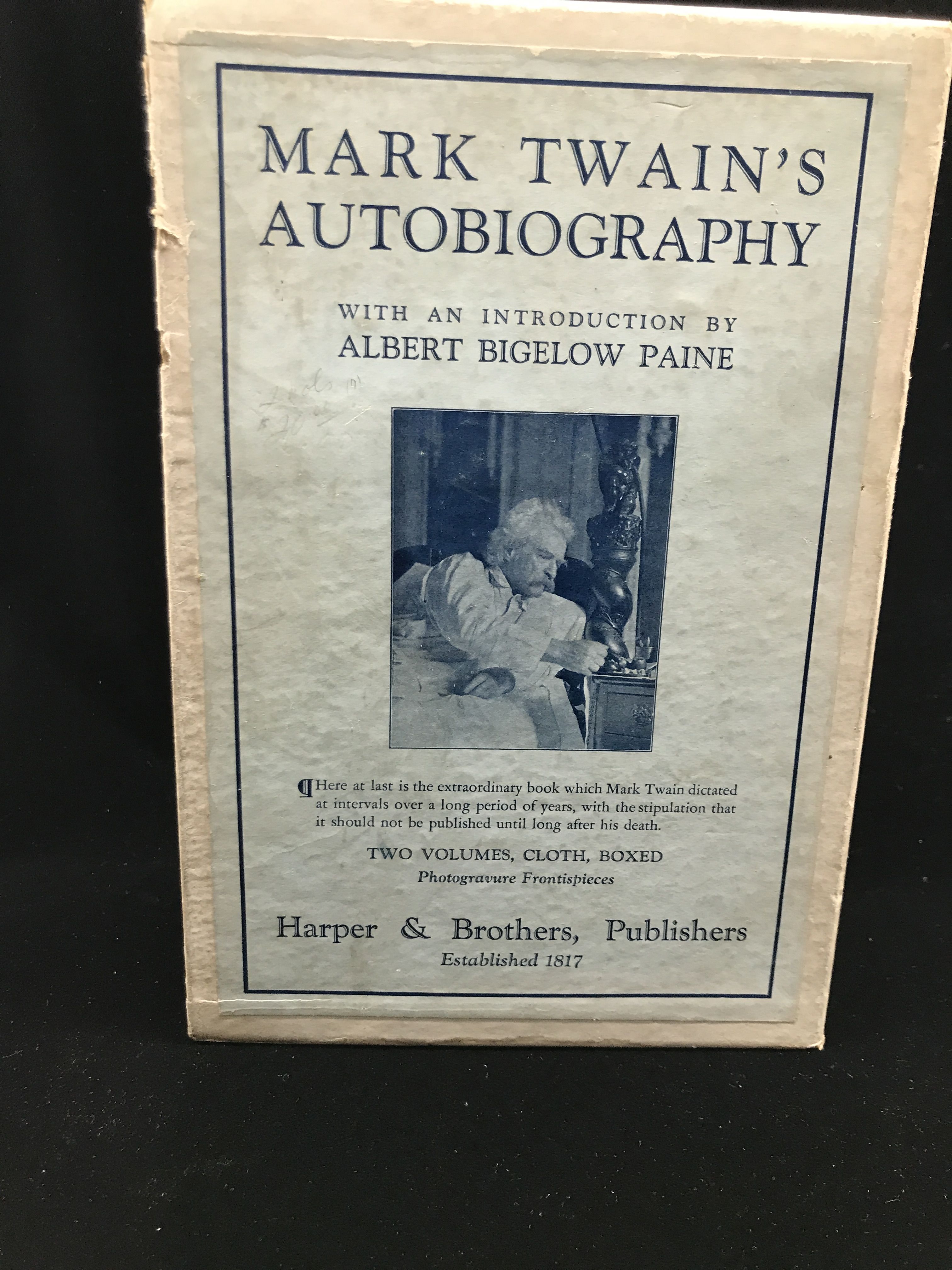 Mark Twain's Autobiography; With an Introduction by Albert Bgelow Paine ...