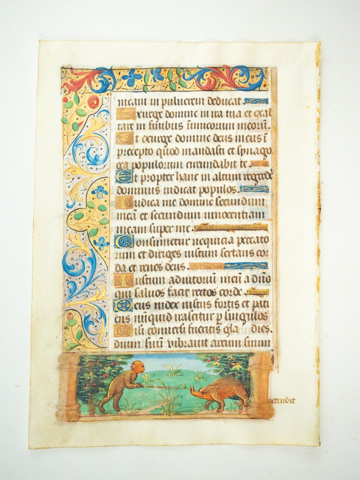 TEXT FROM THE OFFICE OF THE DEAD by A MEDIEVAL ILLUMINATED VELLUM ...