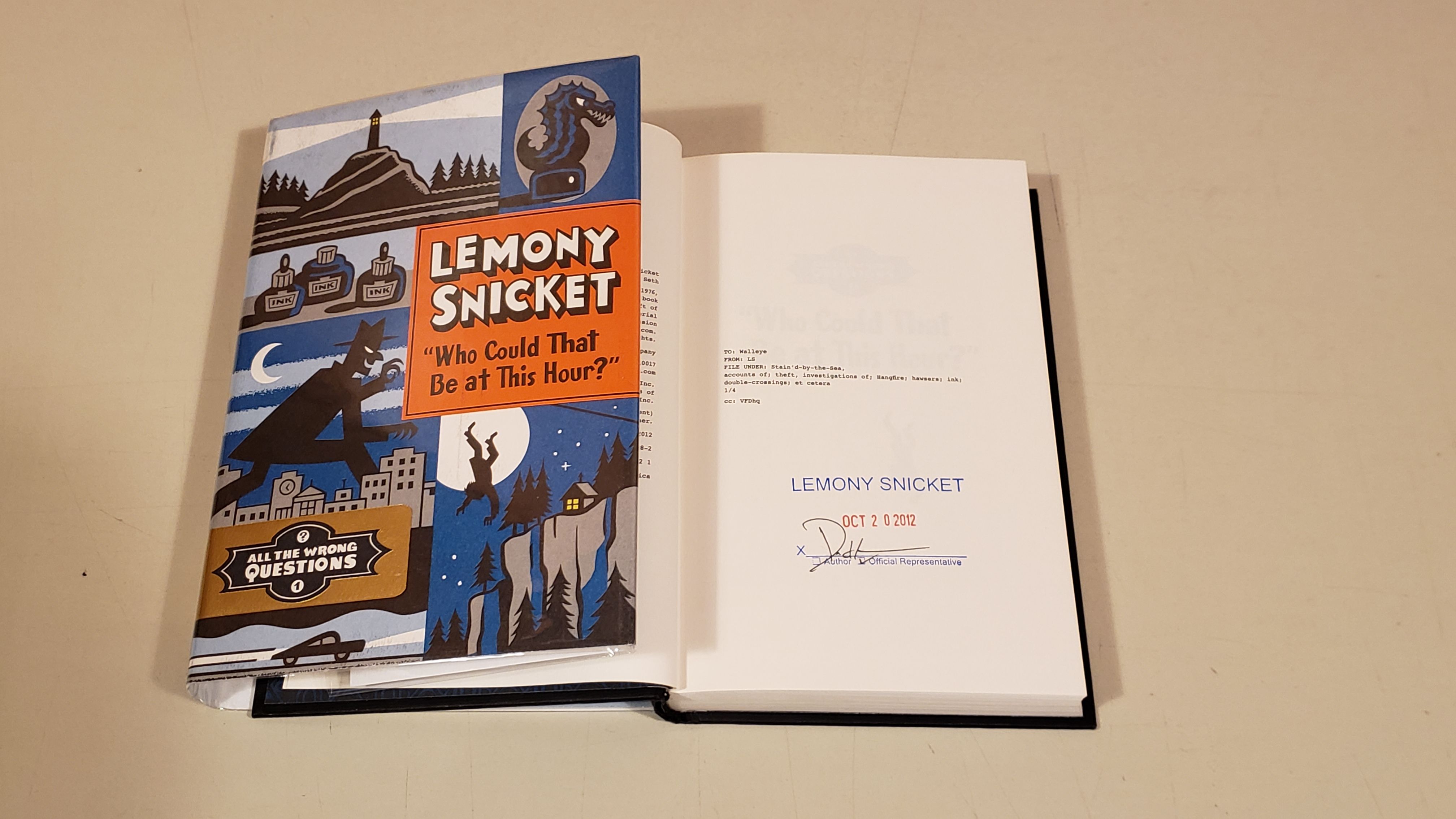 At This Hour Lemony Snicket Who Could That Be