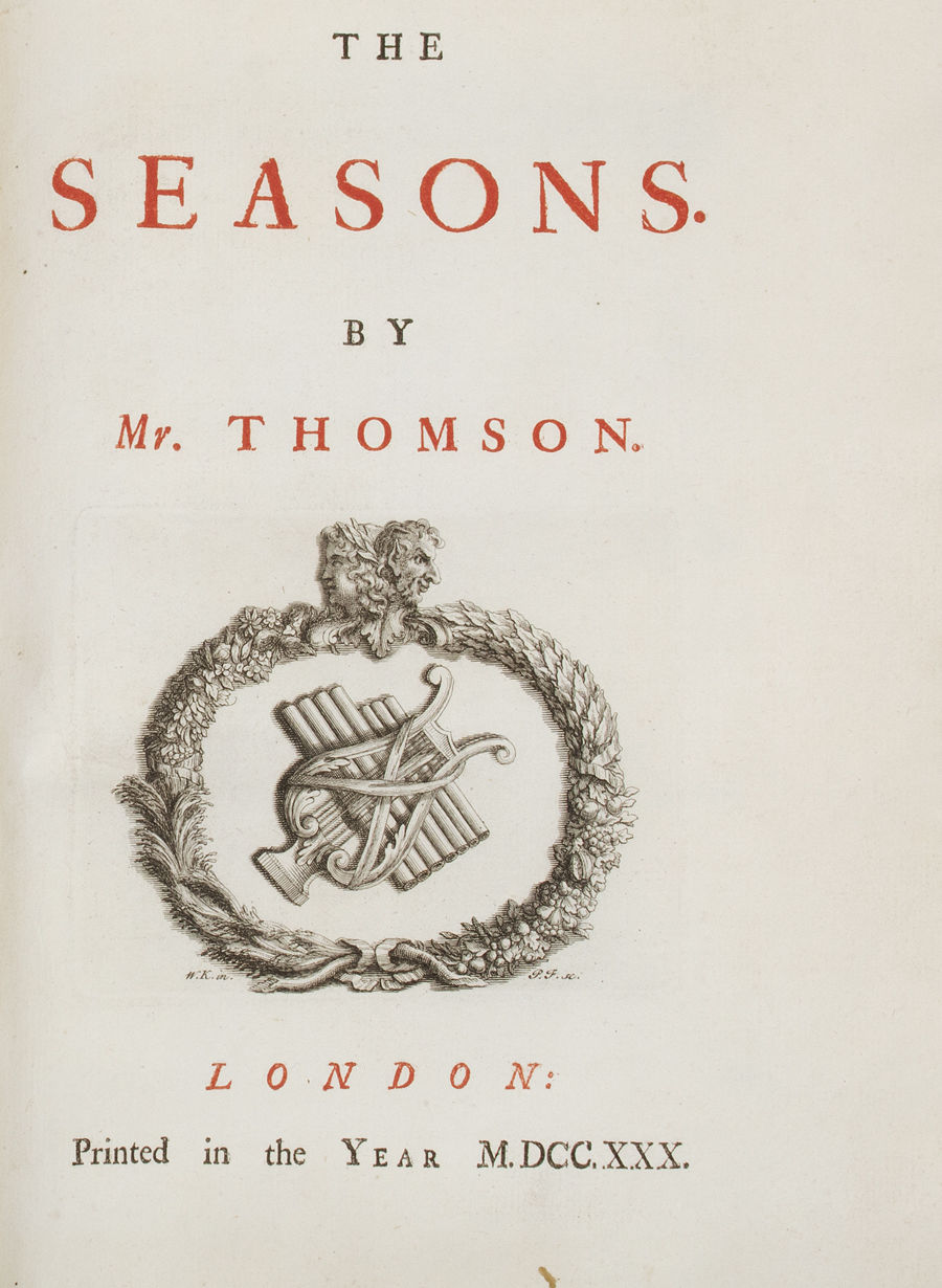 The seasons. By Mr. Thomson [Subscribers Edition] by THOMSON, James ...