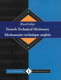 BIBLIO | Routledge French Technical Dictionary Dictionnaire Technique ...