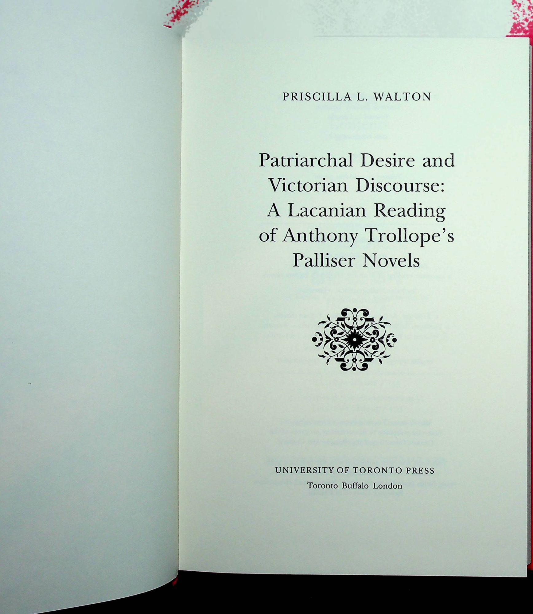 Patriarchal Desire and Victorian Discourse, A Lacanian Reading of ...