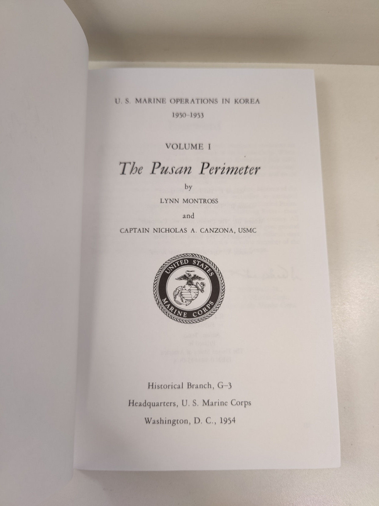 U.S. Marine Operations in Korea 5 volume set by Montross, Lynn ...