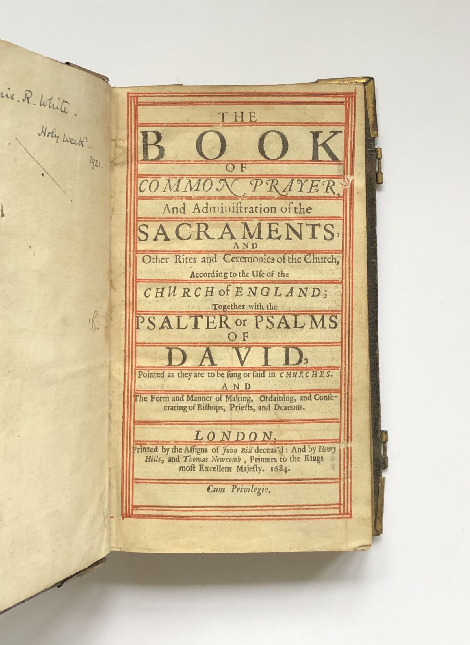 RARE EDITION IN ORIGINAL SHAGREEN AND METAL BINDING: The book of common ...