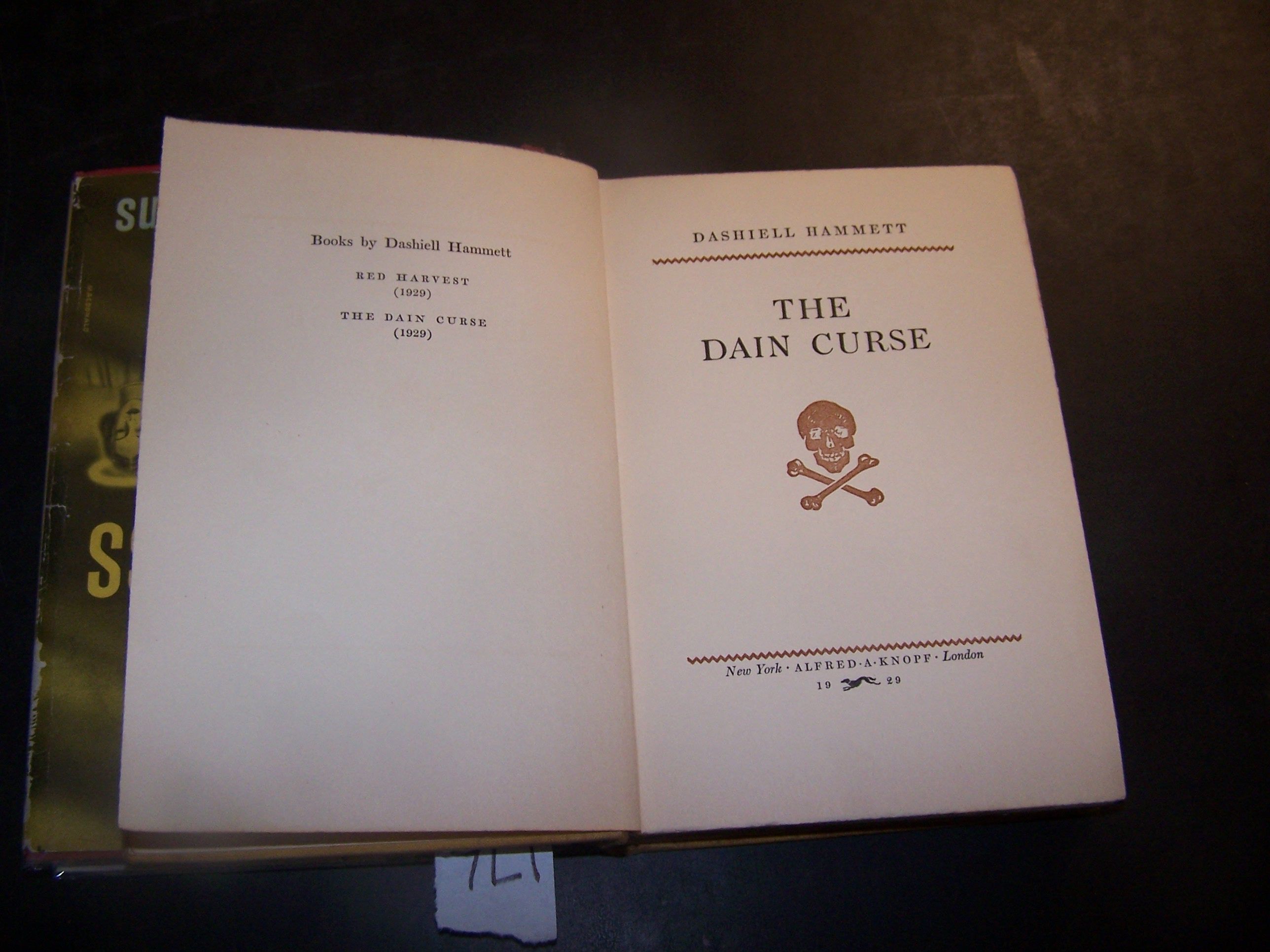 The Dain Curse By Hammett Dashiell Hardcover 1929 Knopf Biblio