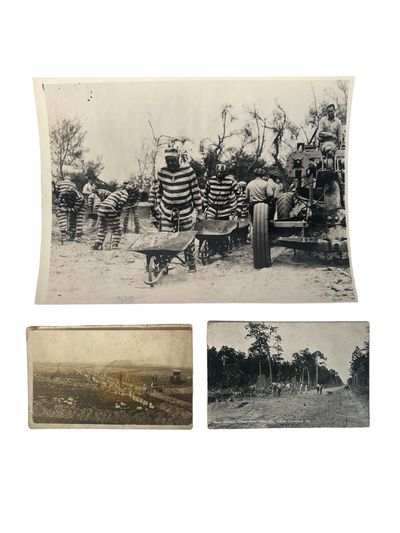 Early Turn of the Century photo archive of chain gang prison workers ...