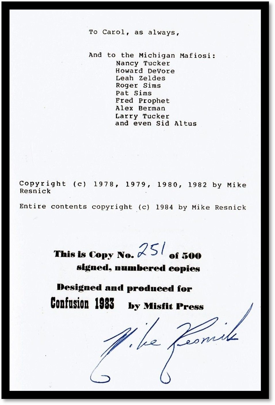 Unauthorized Autobiographies and other Curiosities by Resnick, Mike ...