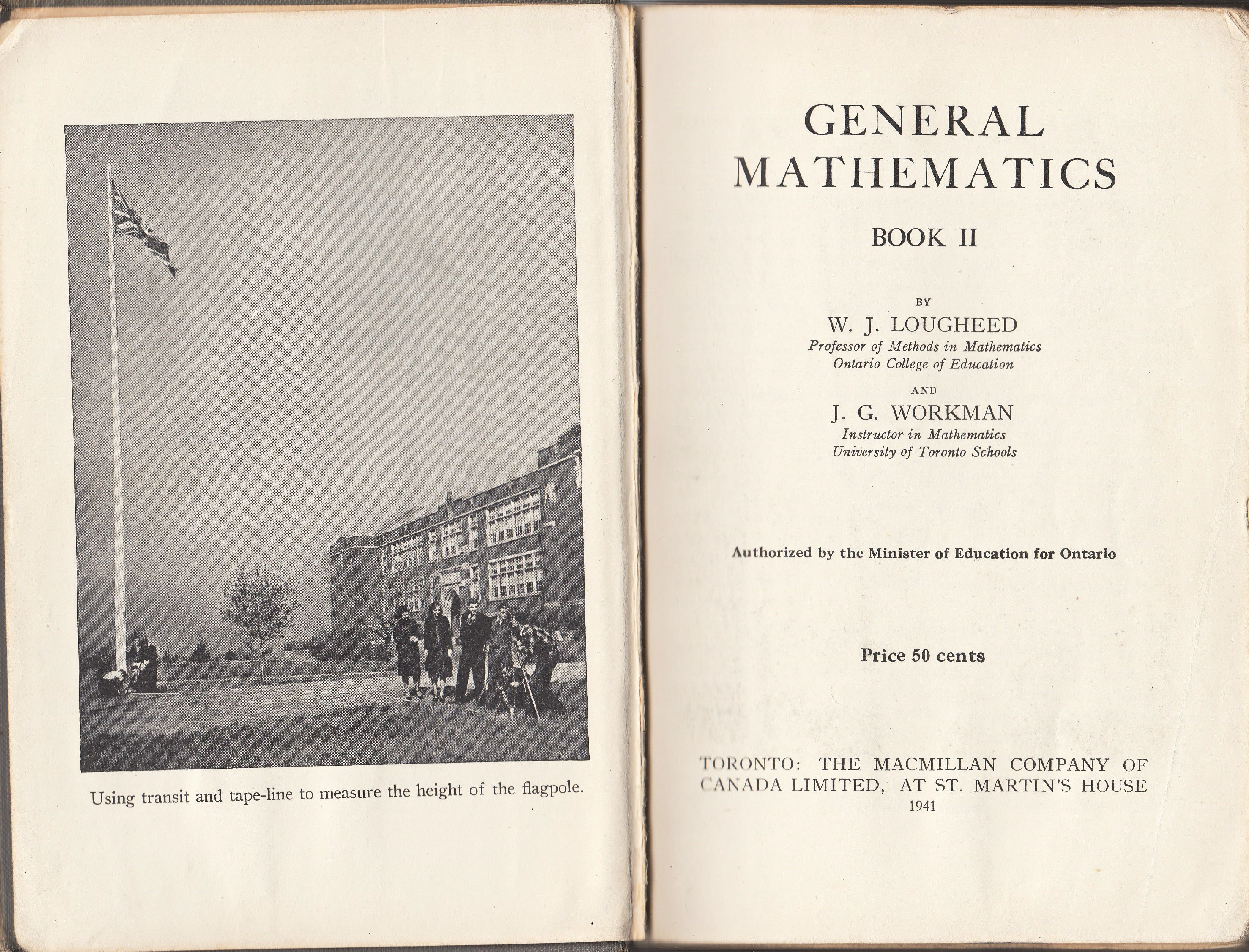 General Mathematics Book 11 by W. J. Loughheed and J.G. Workman ...