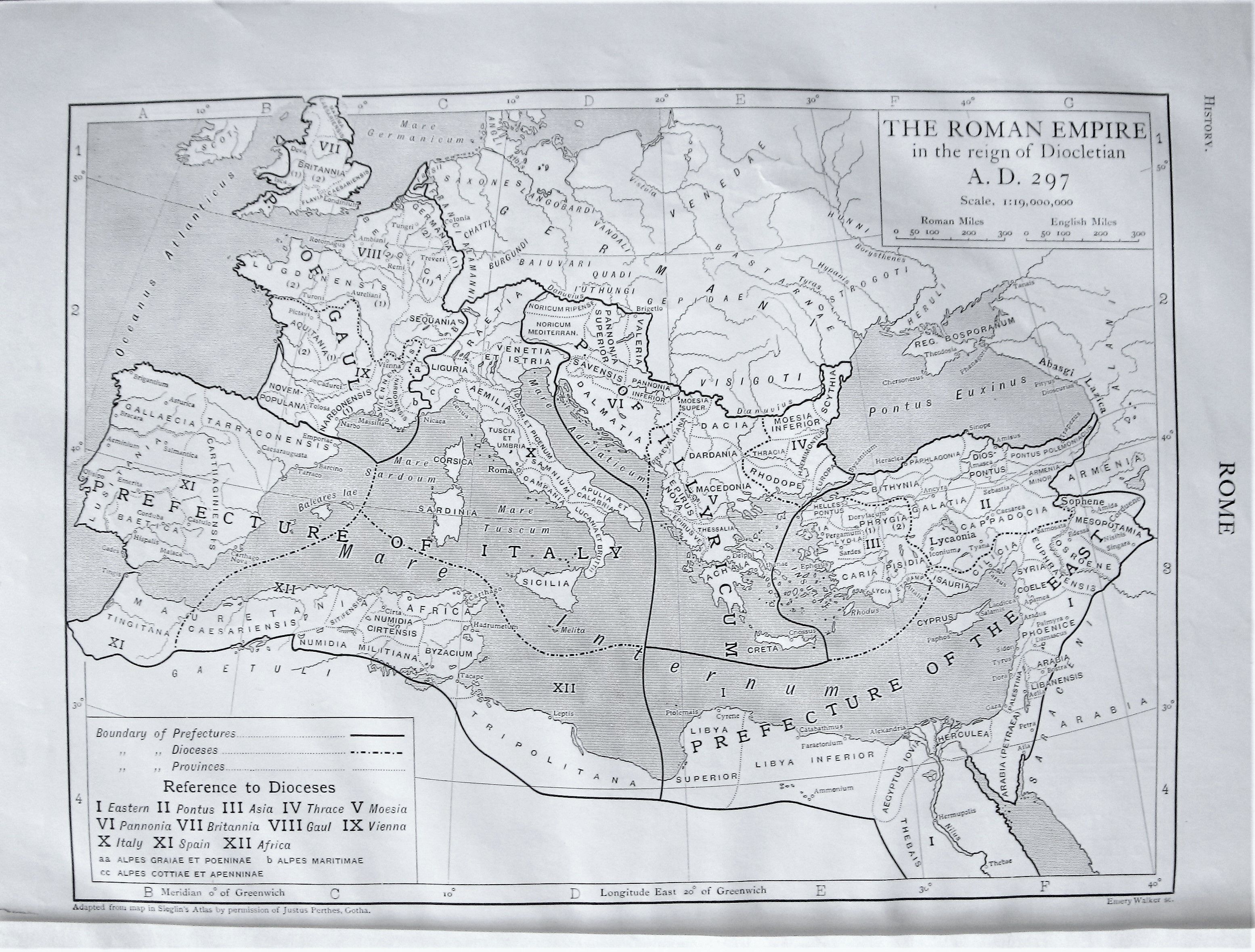 Roman Diocletian Roman Emperor Map