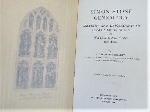 SIMON STONE GENEALOGY, ANCESTRY AND DESCENDANTS OF DEACON SIMON STONE ...