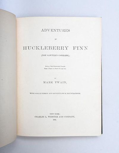 Adventures of Huckleberry Finn. by TWAIN, Mark | 1885 | Biblio