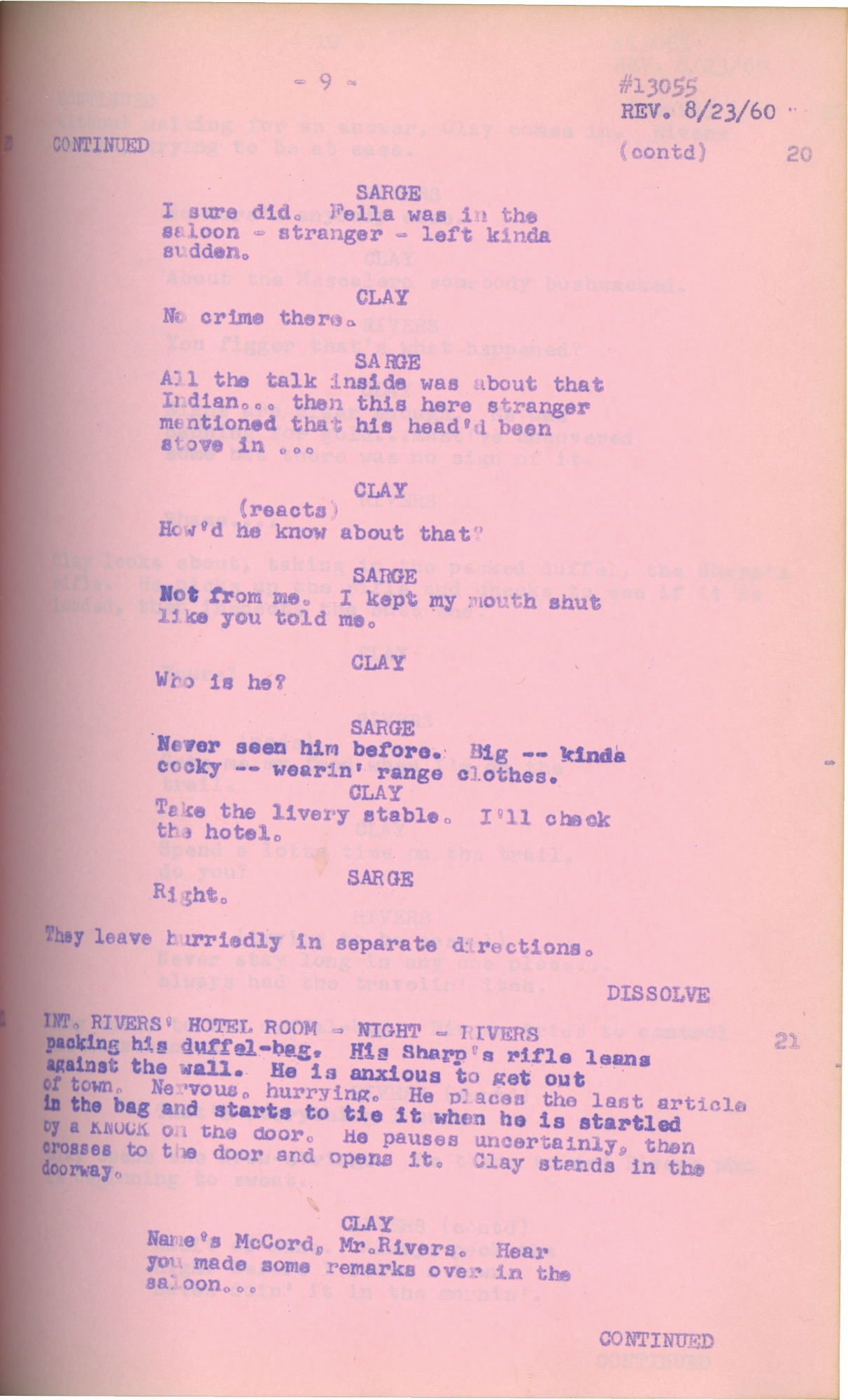 The Deputy (Archive of 26 scripts from the television Western series ...