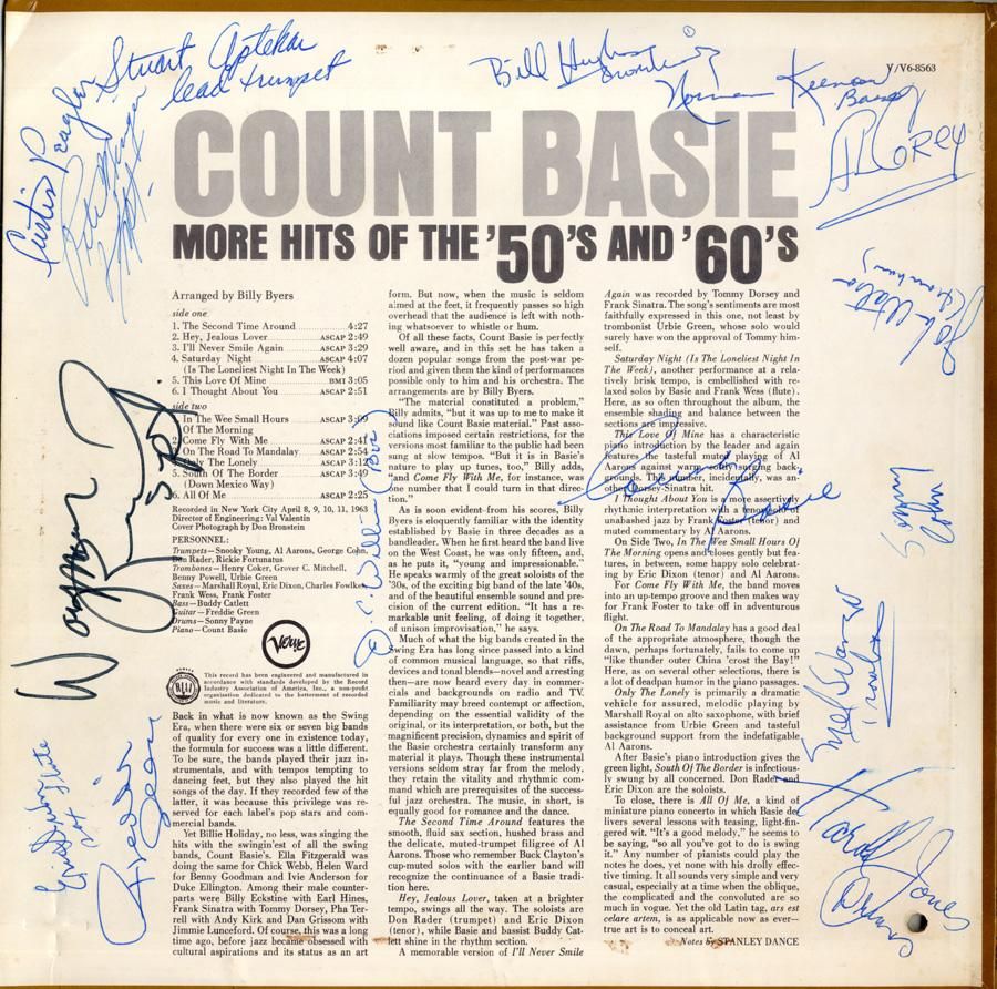 Count Basie More Hits of the 50's and 60's V6-8563 (LP) (SIGNED) by ...