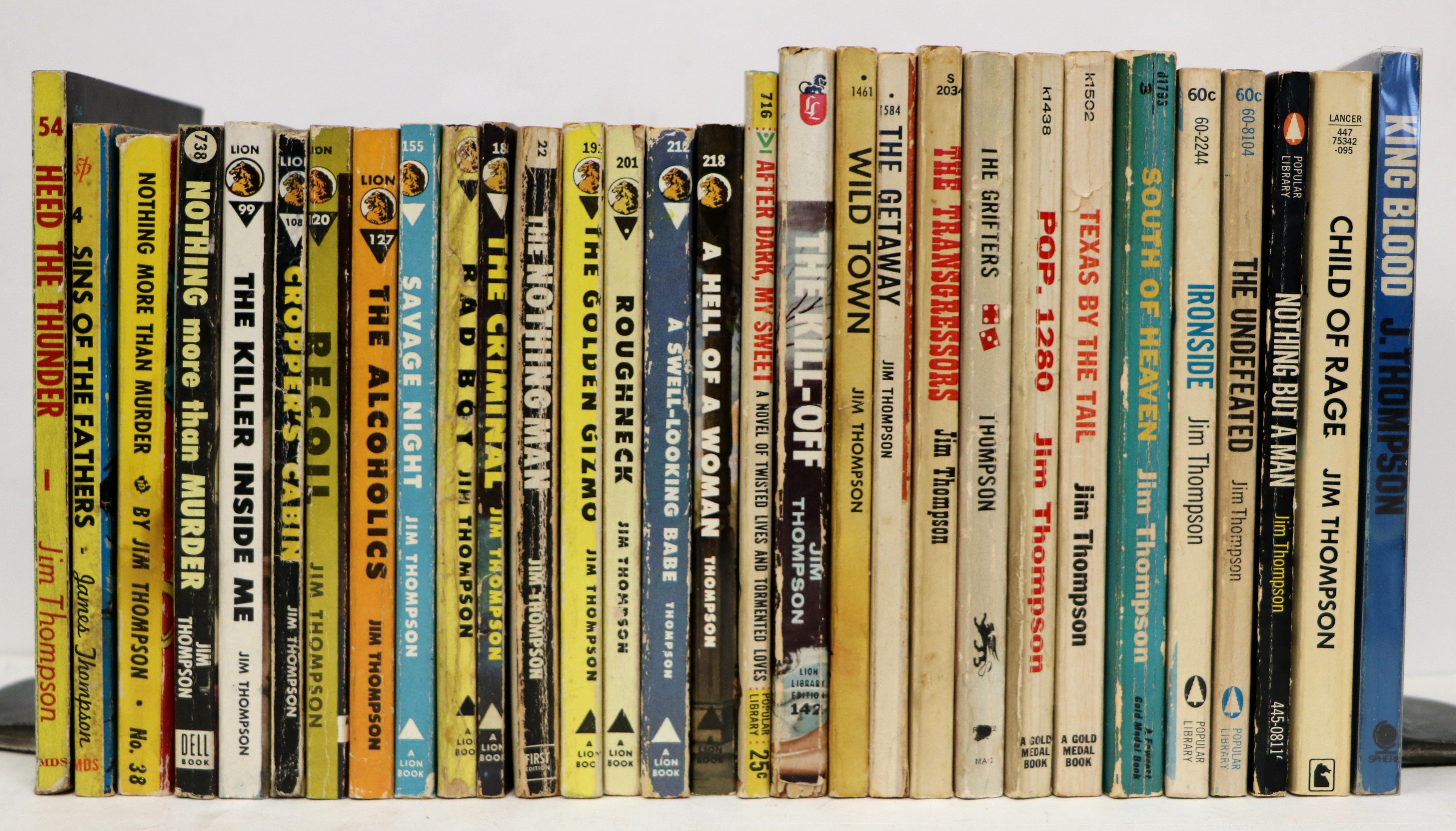 A full collection of Jim Thompsons noir crime fiction novels in paper ...