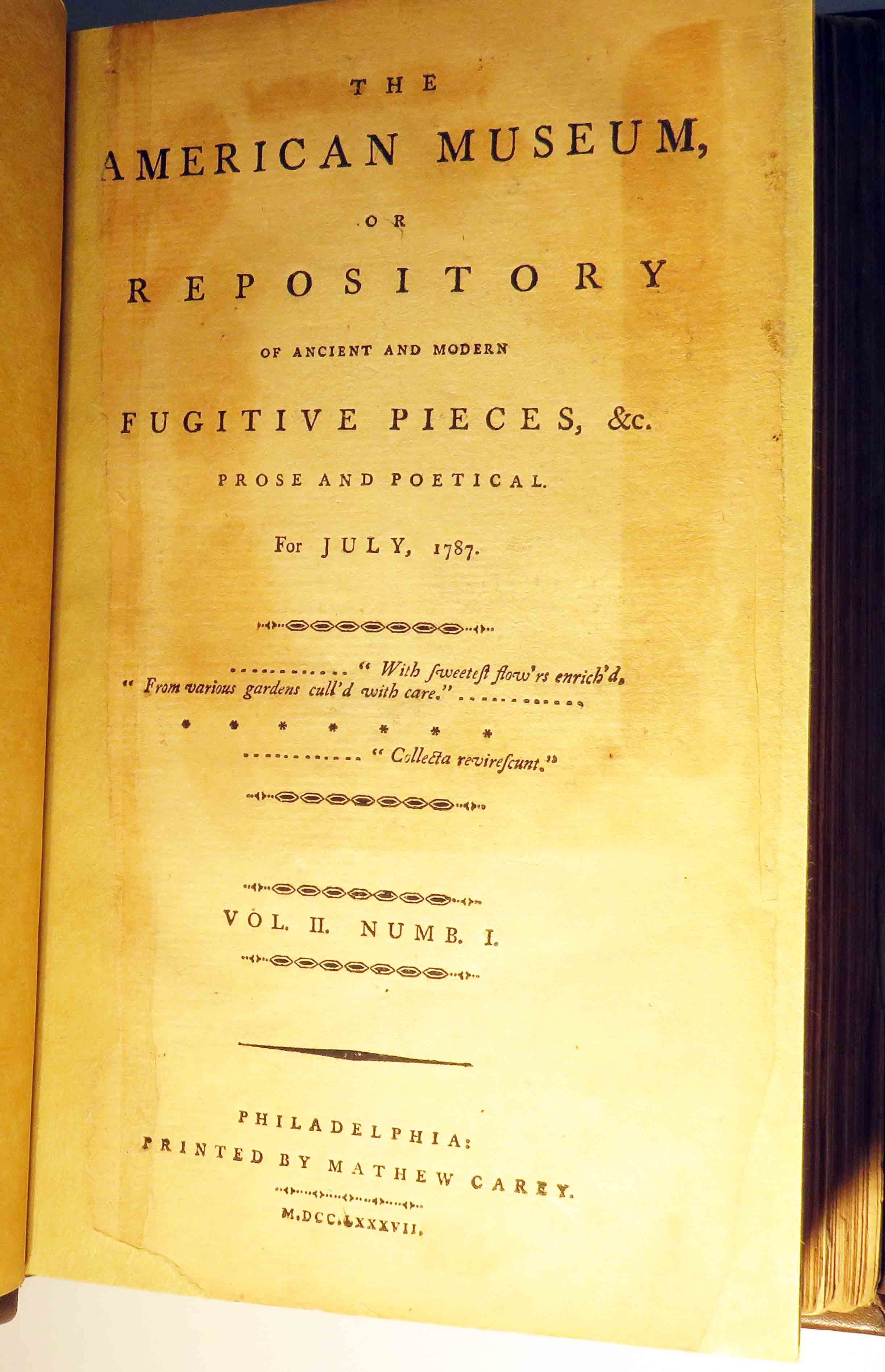 United States Constitution & The Federalist Papers, 1787, First Edition ...