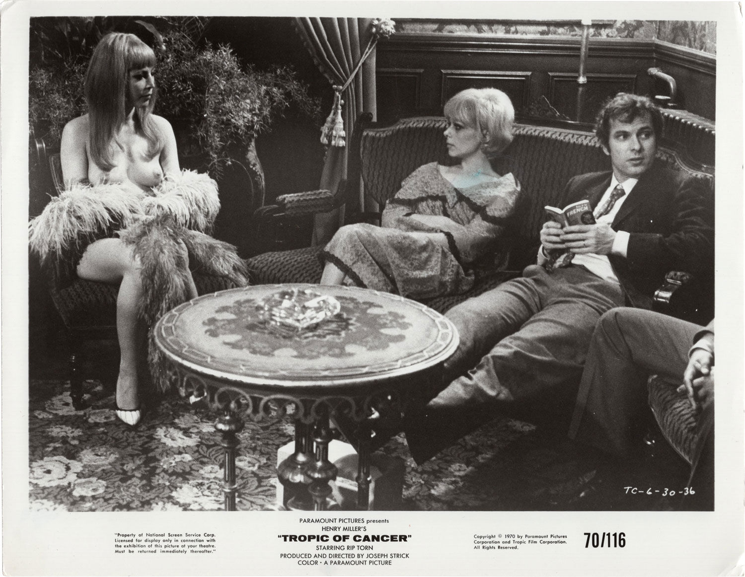 Tropic of Cancer (Three original photographs from the 1970 film) by ...