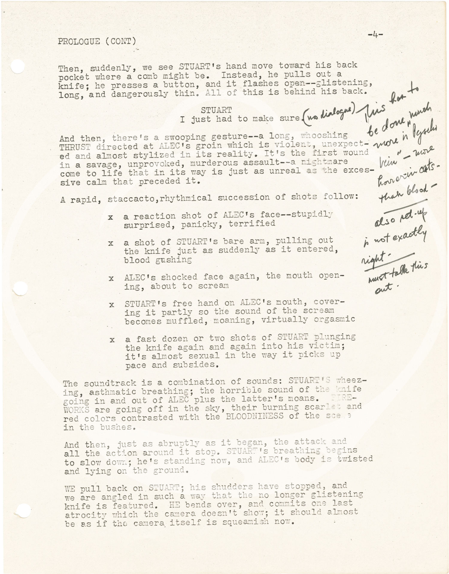 Cruising (Original screenplay for the 1980 film, early draft, producer ...