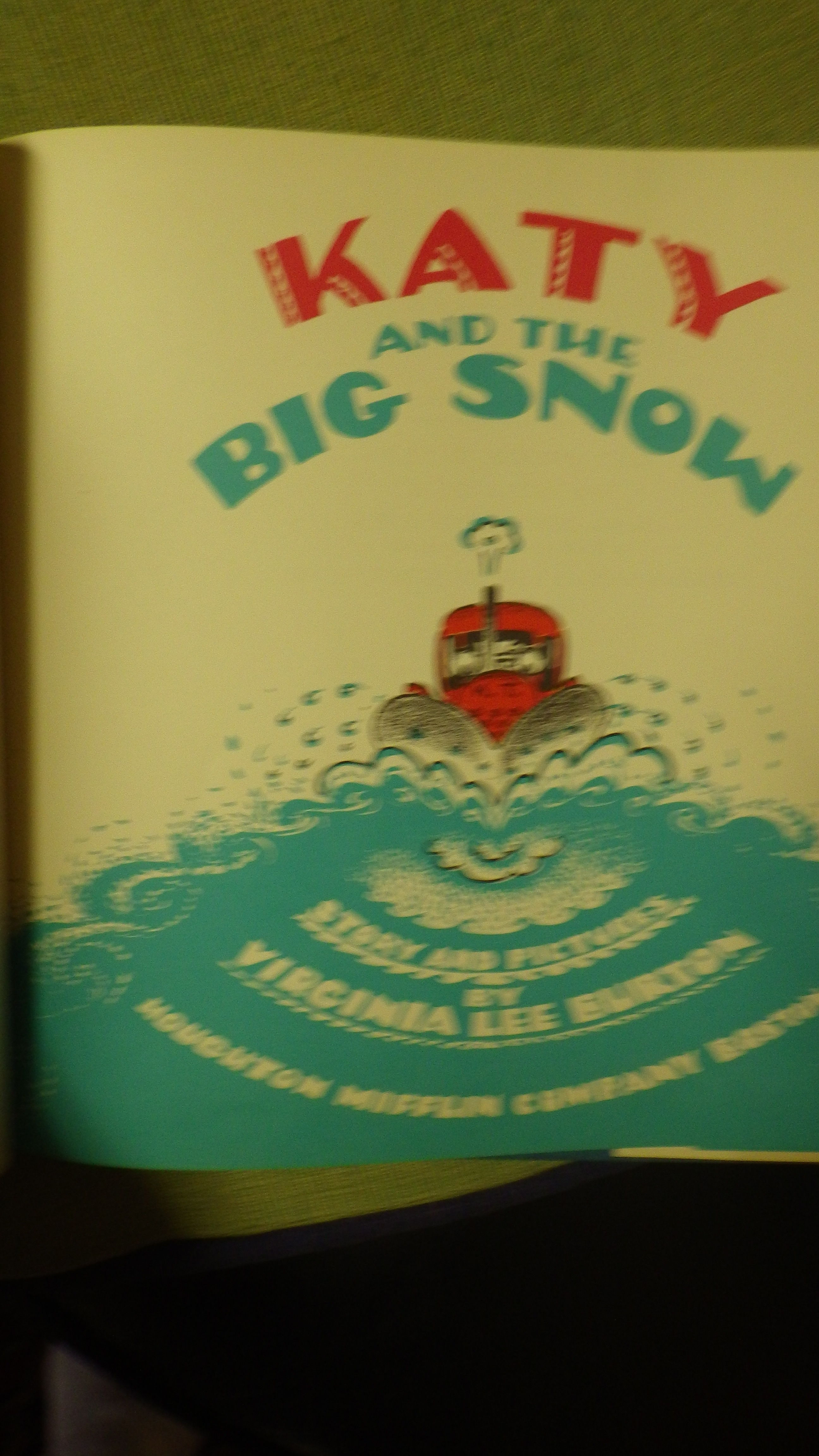 KATY AND THE BIG SNOW, in Color Dustjacket With $3.25 Dustjacket price ...