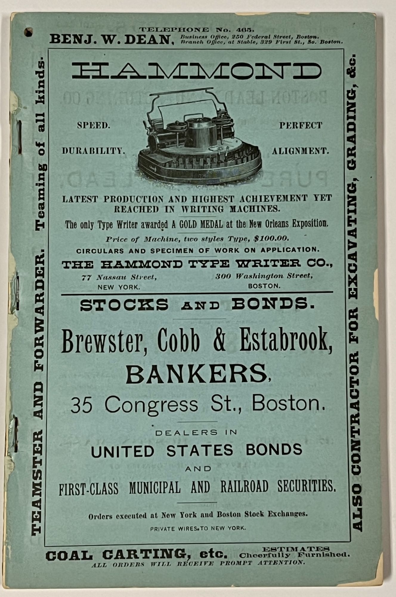NEW ENGLAND TELEPHONE And TELEGRAPH Co. Suburban Division. LIST Of ...