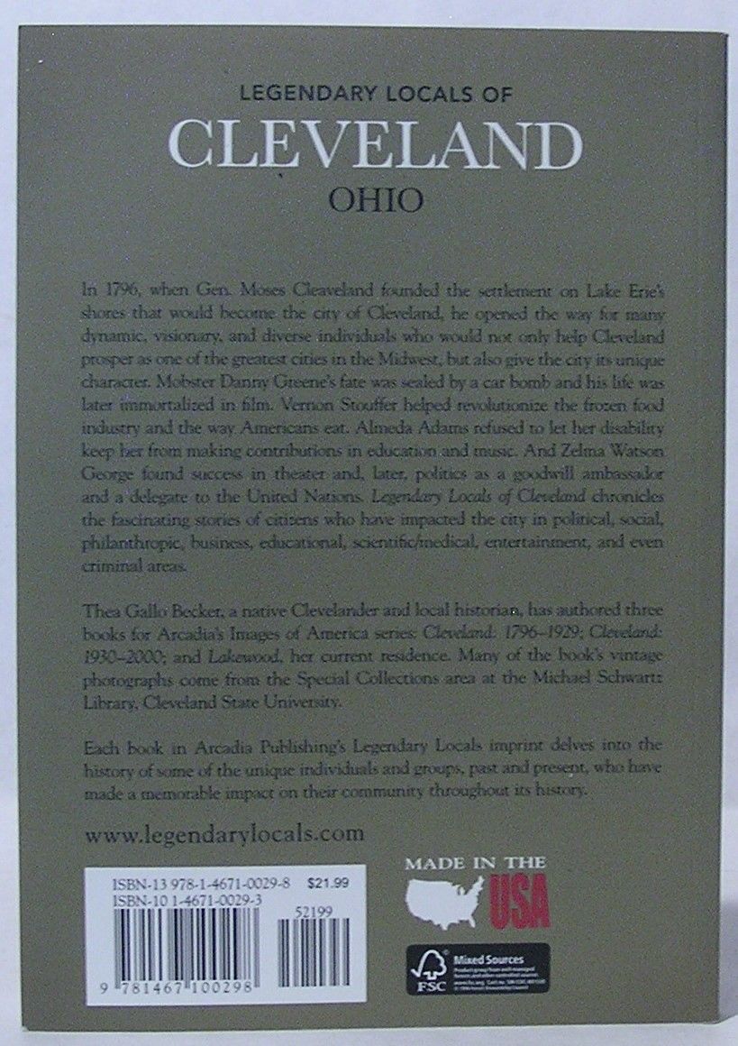 Legendary Locals of Cleveland. Ohio by Becker, Thea Gallo | Softcover ...